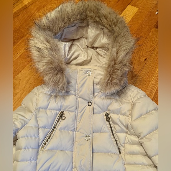 Zara | Jackets & Coats | Xs Zara Trf Line Hooded Puffer Coat With Brass ...
